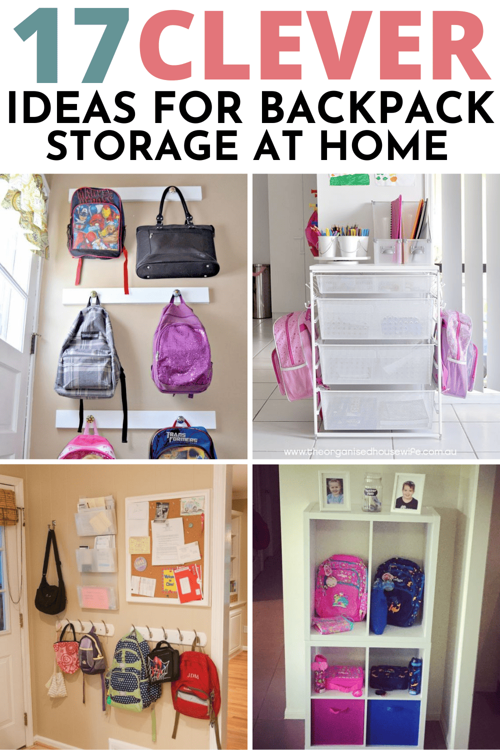 17 Clever Ideas For Backpack Storage At Home To Recreate School Run 17 Clever Ideas For Backpack Storage At Home To Recreate School Run