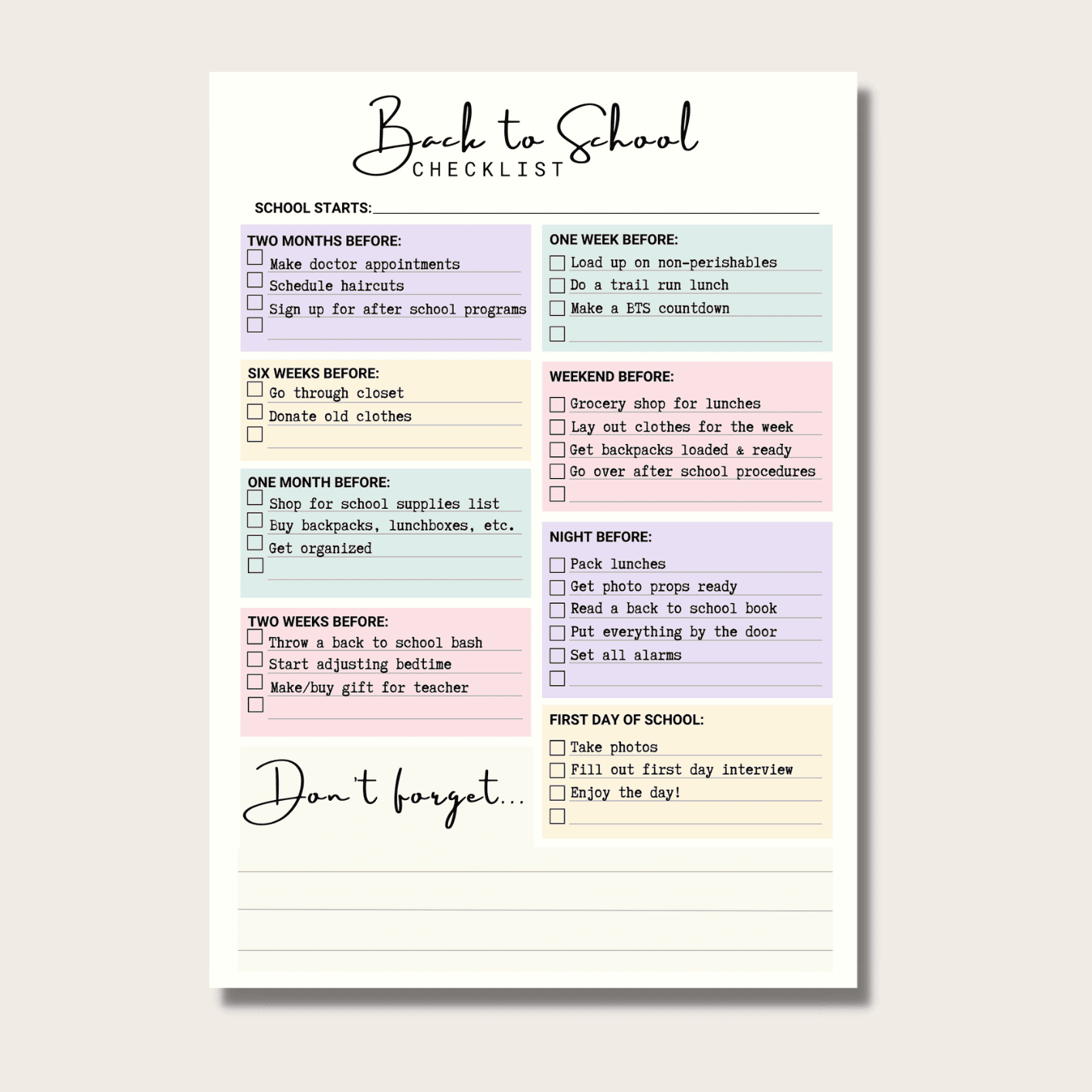 12 Genius Back To School Organization Tips Moms Swear By! - School Run ...