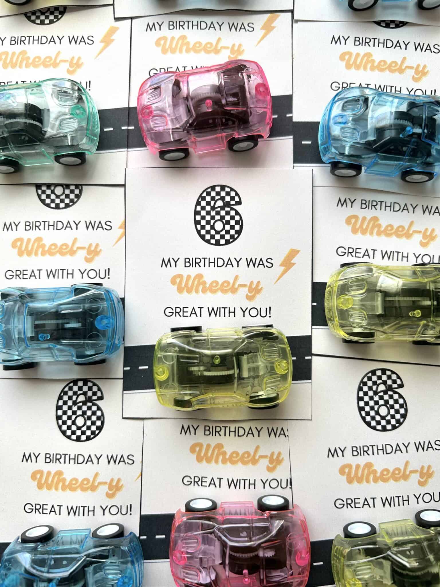 Easy Race Car Birthday Favor for School | Free Printable - School Run ...